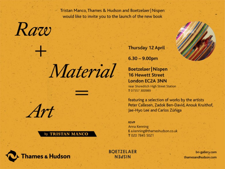 Raw + Material = Art book launch - Tristan Manco - Author, Designer and ...